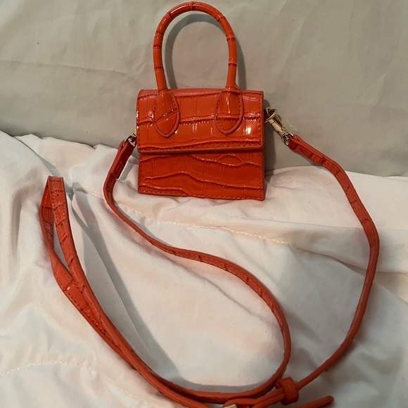 Bags | Orange Mini Bag | Poshmark